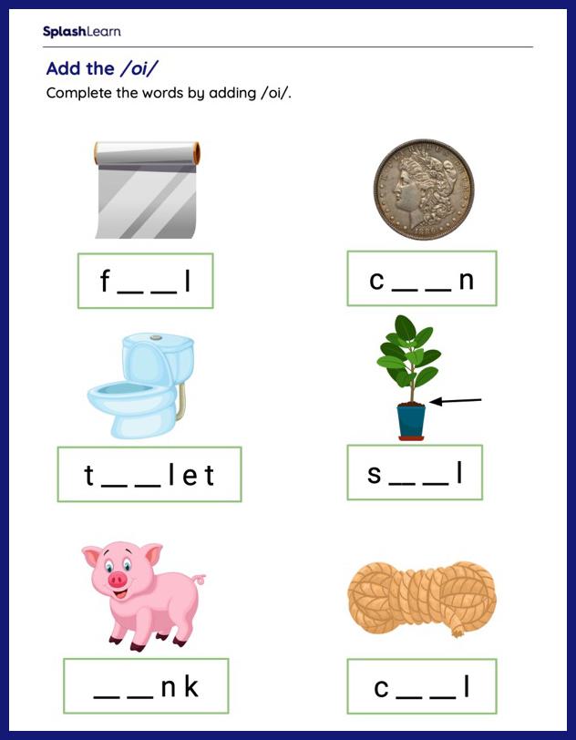 Words With OI Worksheets For Kids Online SplashLearn Words With OI Worksheets For Kids Online SplashLearn