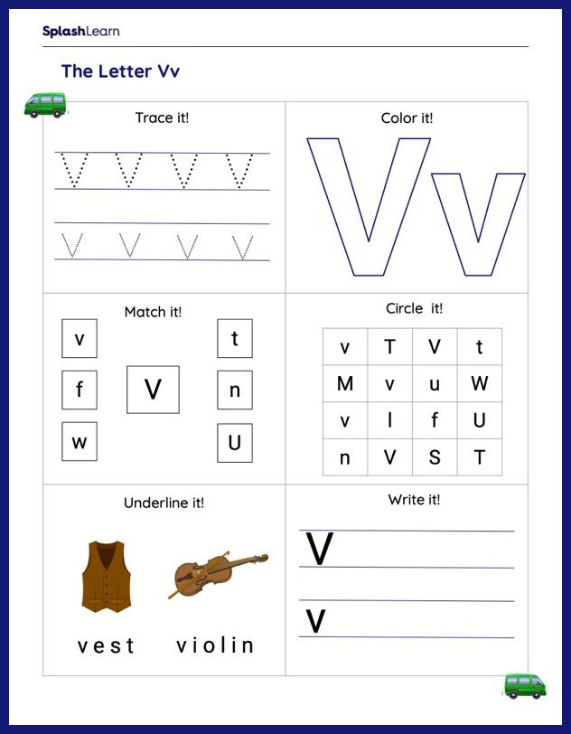 All About V And V ELA Worksheets SplashLearn
