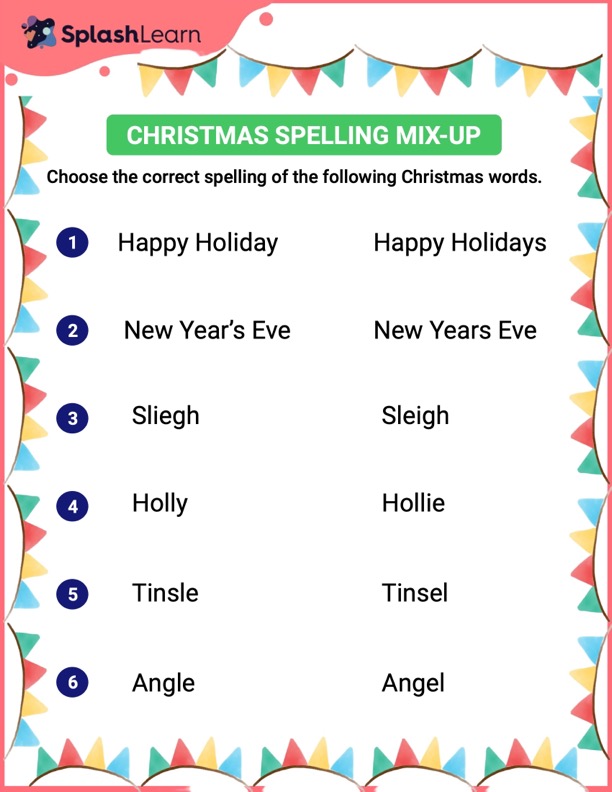 Christmas Spelling Words 3rd Grade Christmas Spelling Words 3rd Grade