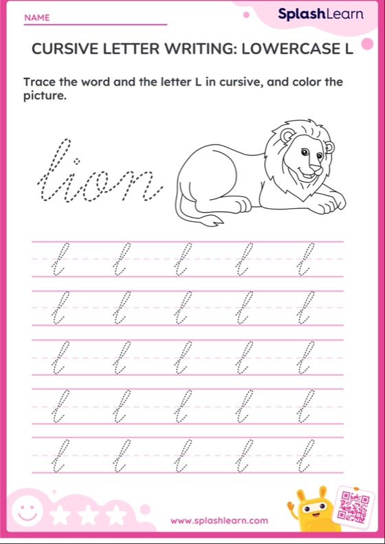 Letter L In Cursive Letter L In Cursive