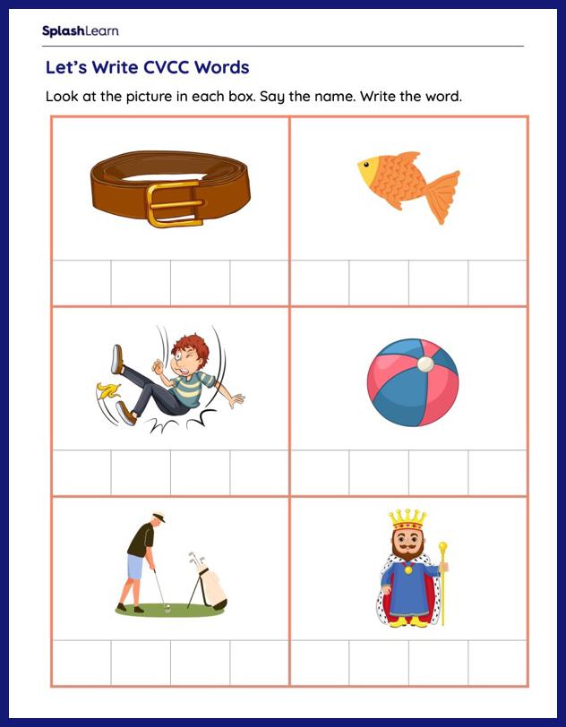 CVCC Words Worksheets For 1st Graders Online SplashLearn CVCC Words Worksheets For 1st Graders Online SplashLearn