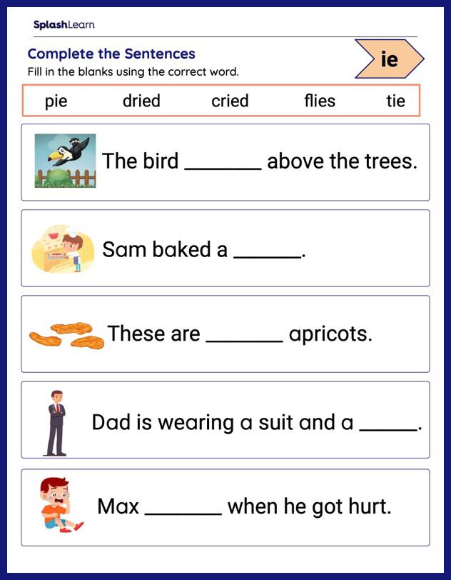 Fill In The Blanks With The Correct Word Ela Worksheets Splashlearn