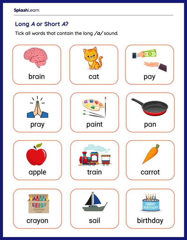 Short A Vowel Sound Worksheets For Kids Online SplashLearn