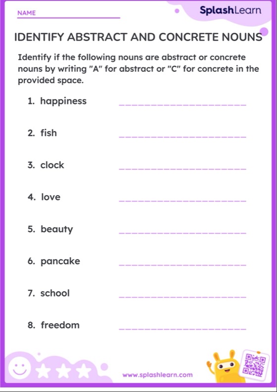 Nouns Worksheets Free Printable SplashLearn Nouns Worksheets Free Printable SplashLearn
