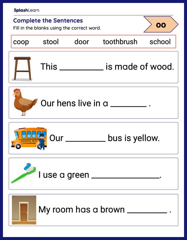 Find The Missing Word Worksheets Worksheets For Kindergarten