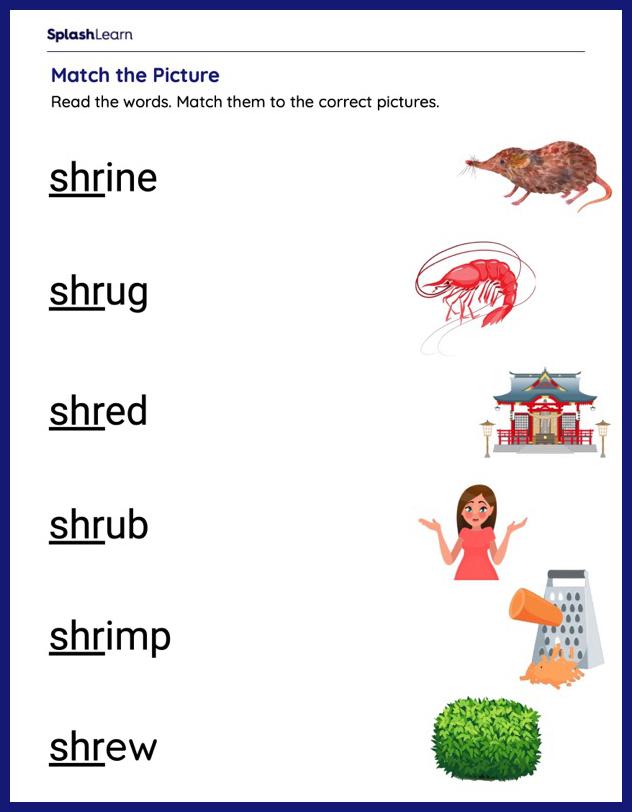 Trigraph SHR Worksheets For Kids Online SplashLearn