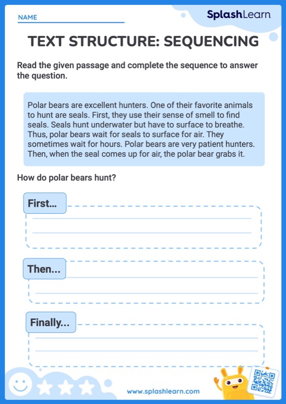 Text Structure Sequencing ELA Worksheets SplashLearn