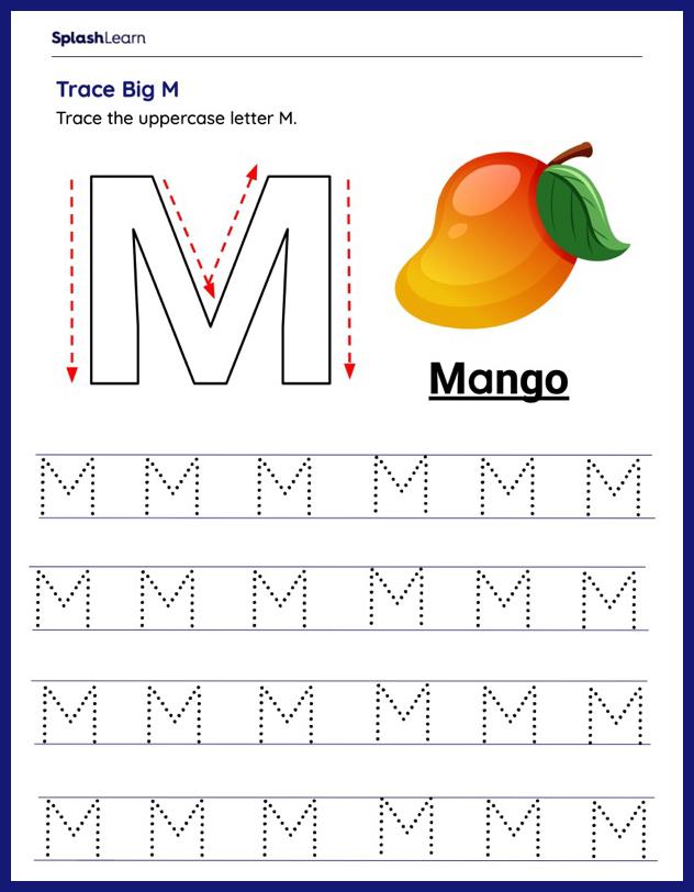 Letter M Tracing Worksheet
