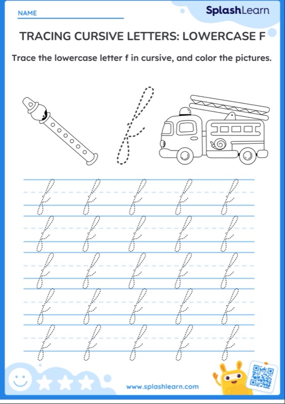 Cursive Lowercase F Cursive Lowercase F