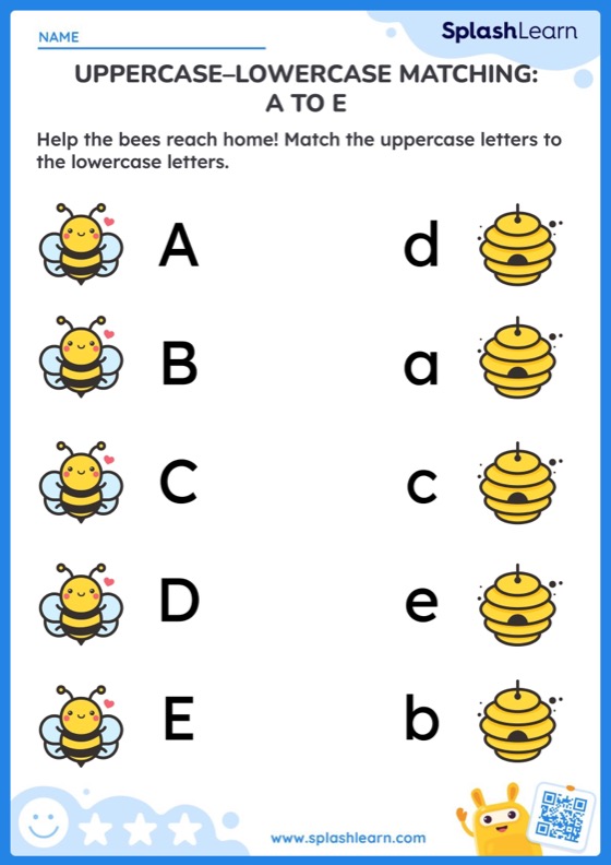 Matching Uppercase Lowercase Letters Printable Worksheets Infoupdate