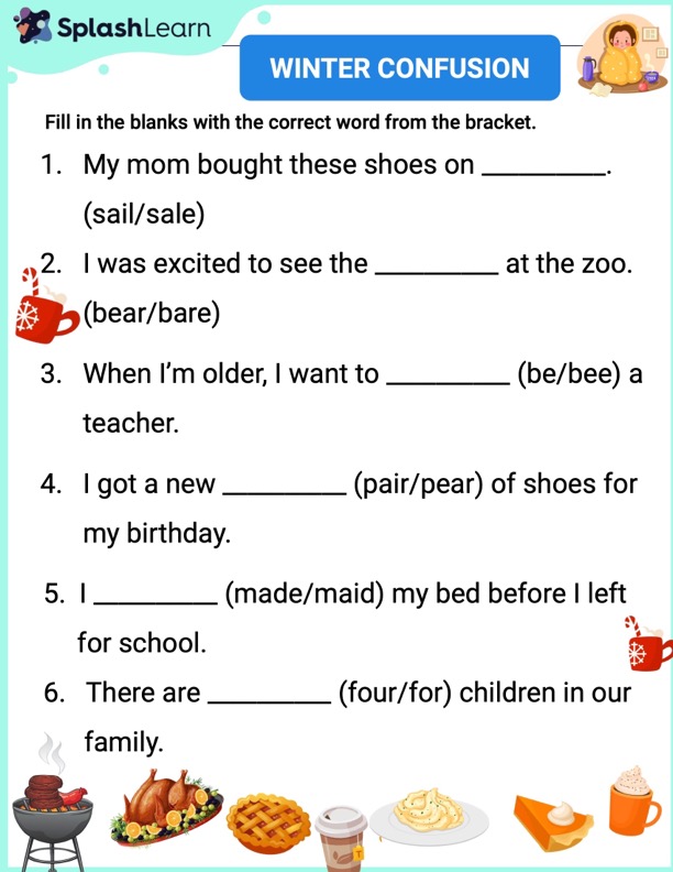 Winter Confusion ELA Worksheets SplashLearn