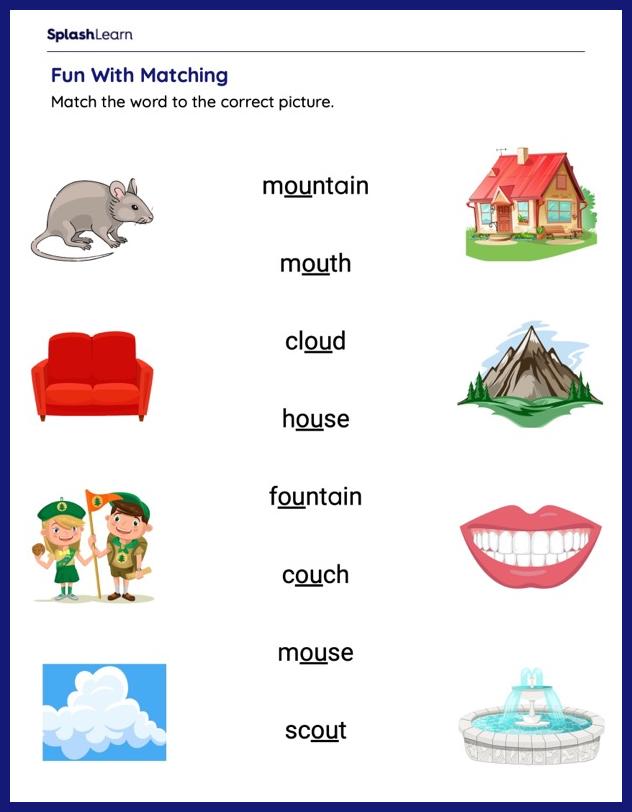 Year 3 English Diphthongs Worksheets Free Printable Age 7 8 Year 3 English Diphthongs Worksheets Free Printable Age 7 8