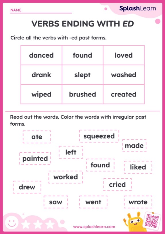 Verbs Worksheets Free Printable SplashLearn Verbs Worksheets Free Printable SplashLearn