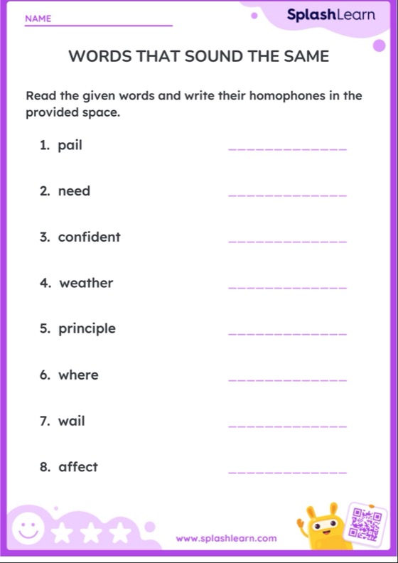 Same Sounding Words English Words That Sound The Same Homophones