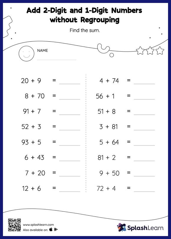 Addition Worksheets For 1st Graders Online SplashLearn