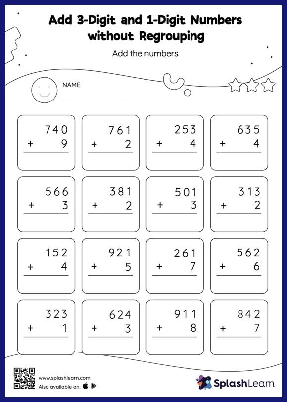 Addition Worksheets For 3rd Graders Online SplashLearn