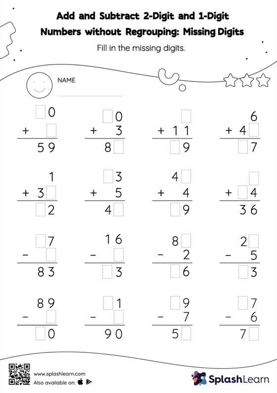 Add 2 digit Number To 1 digit Worksheets For 1st Graders Online 