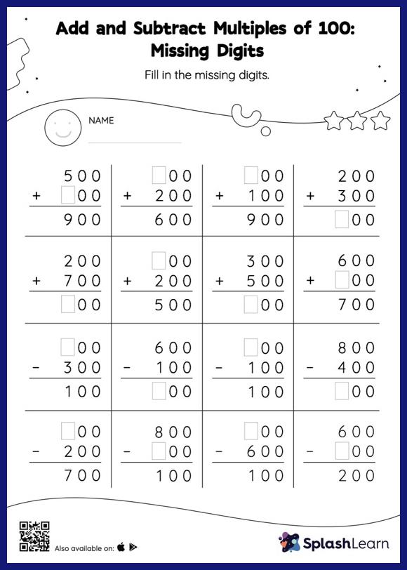 Subtract Within 1000 Without Regrouping Worksheets For Kids Online Subtract Within 1000 Without Regrouping Worksheets For Kids Online
