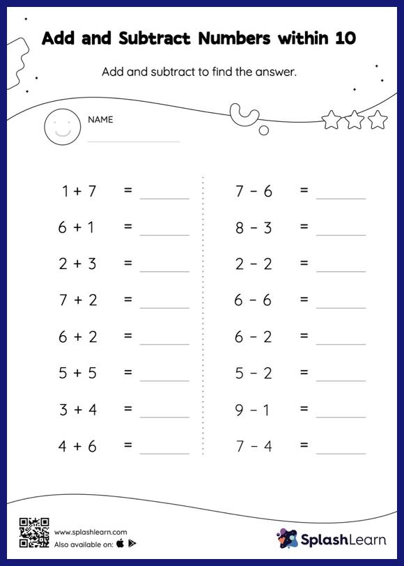 Easy Math Worksheets For Grade 1