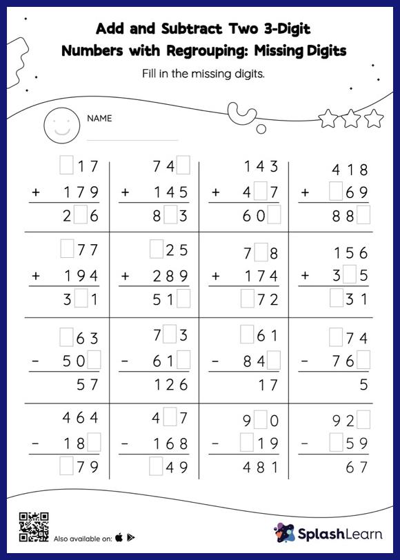 Subtract Within 1000 With Regrouping Worksheets For 2nd Graders Online 