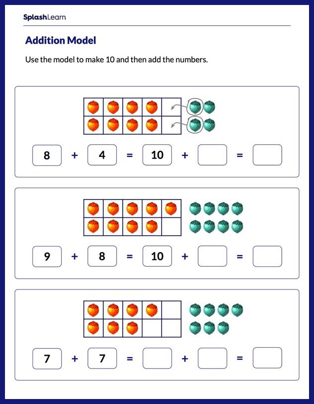 Make 10 Strategy Addition Worksheet Make 10 Strategy Addition Worksheet