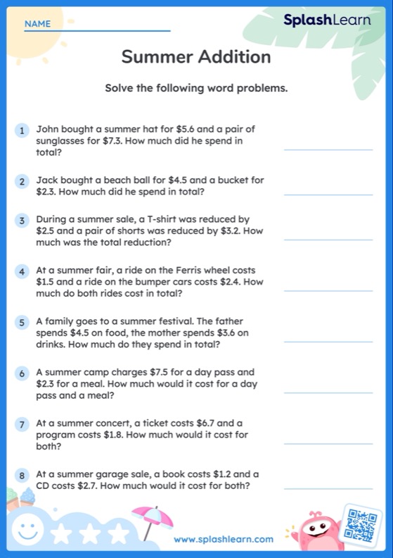 Decimals Worksheets Free Printable SplashLearn