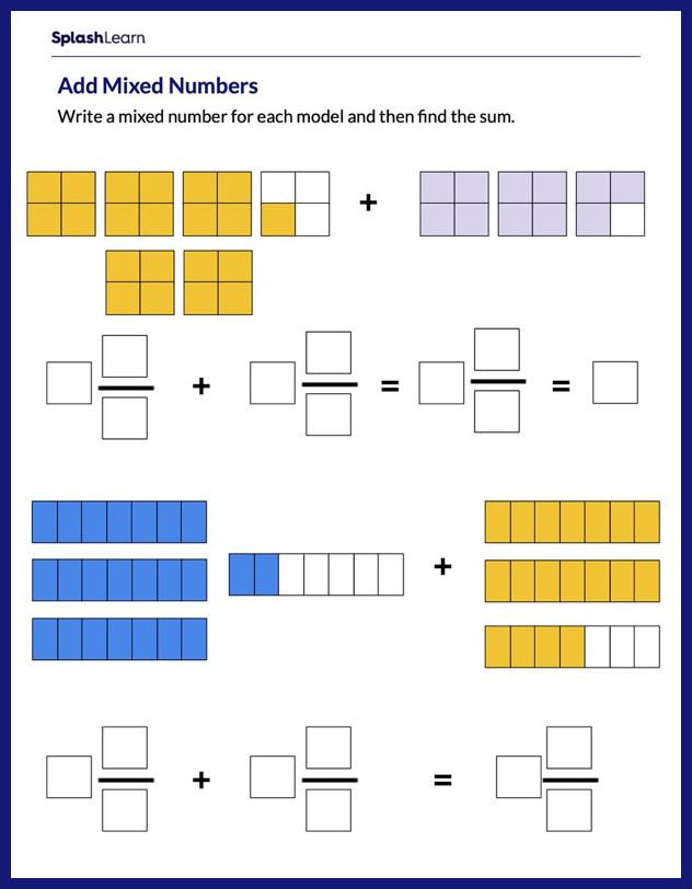 Grade 5 Fractions Worksheets Multiplying Mixed Numbers K5 Learning 