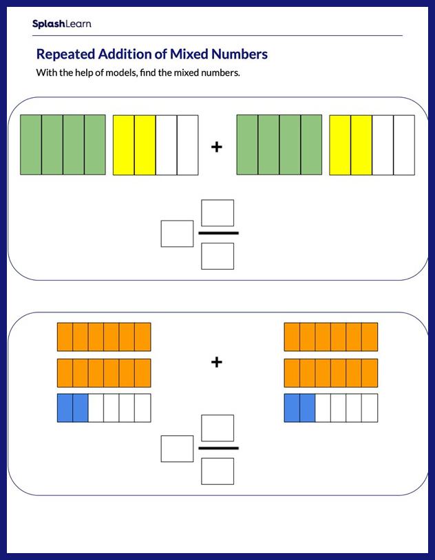 Games For Kids On Adding Mixed Numbers Online SplashLearn