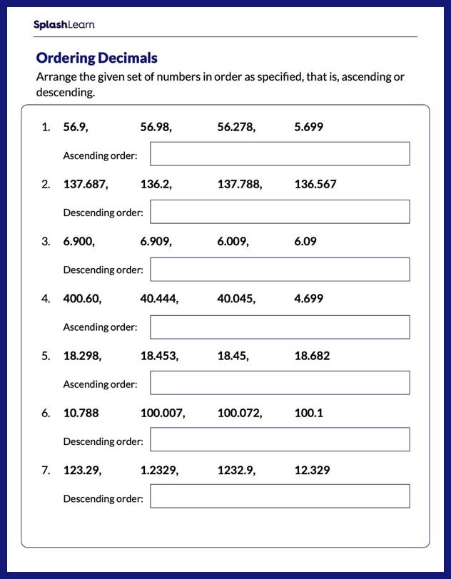 Ascending And Descending Order To 200 Worksheet Ordering Numbers Up 
