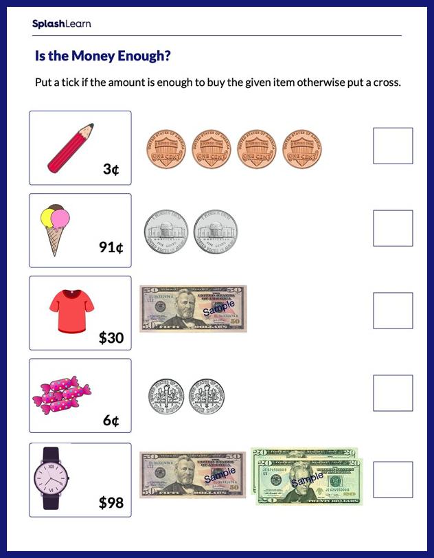 Money Matching Worksheet Junior And Senior Infant Maths Junior 