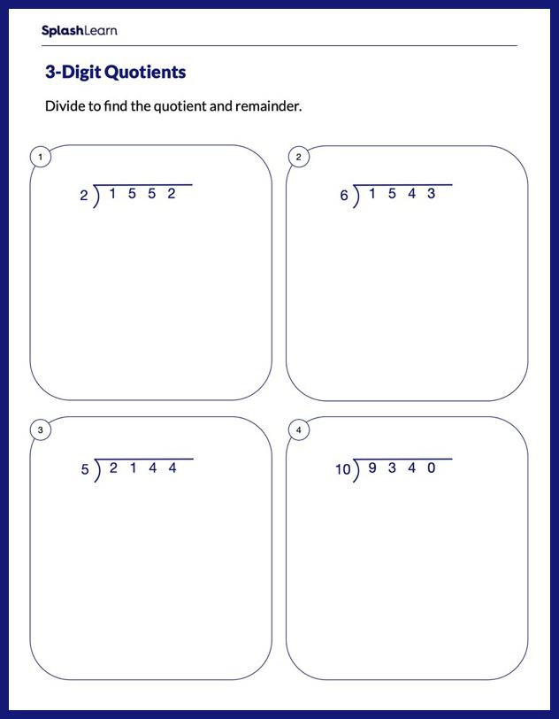 Long Division Activities Resources For 4th Grade