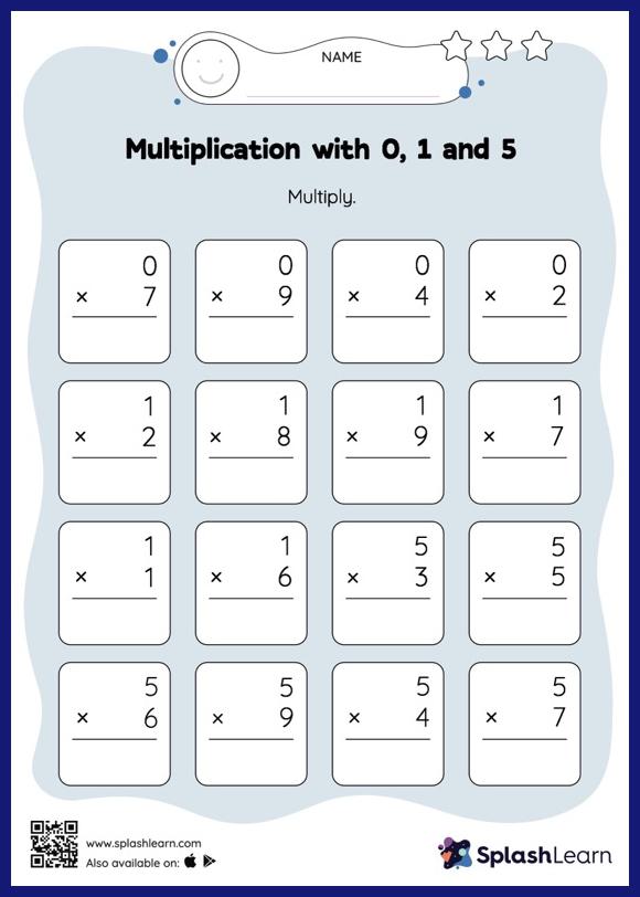 Multiplying 1 To 12 By 5 100 Questions A Multiplying 1 To 9 By 5 And 