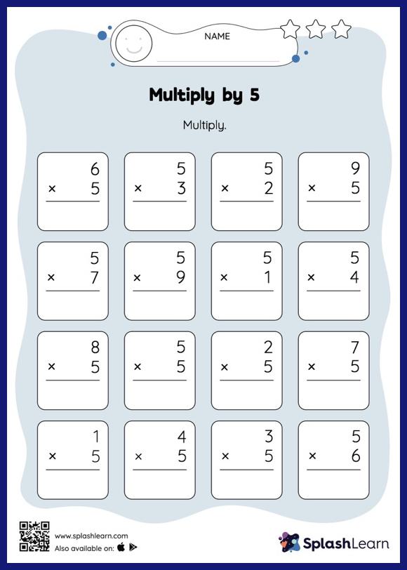 Multiplication Facts Of 5 Worksheets For Kids Online SplashLearn