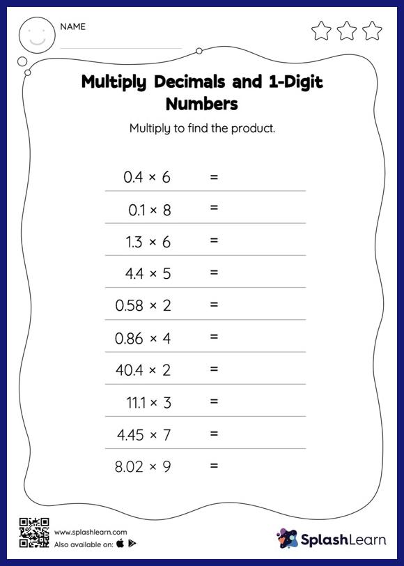 Multiply Decimals By Whole Numbers Worksheets Free Printable