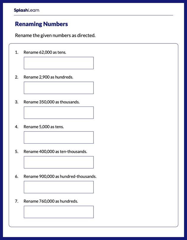 Renaming Numbers Worksheet Place Value Renaming Numbers Tens Ones By