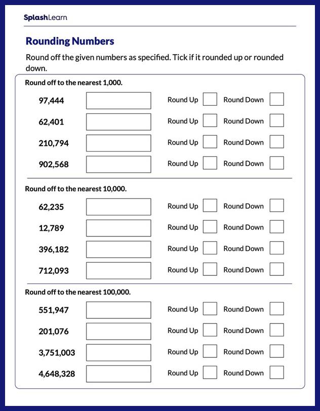 Round Numbers Grade 4 Math Learning Resources