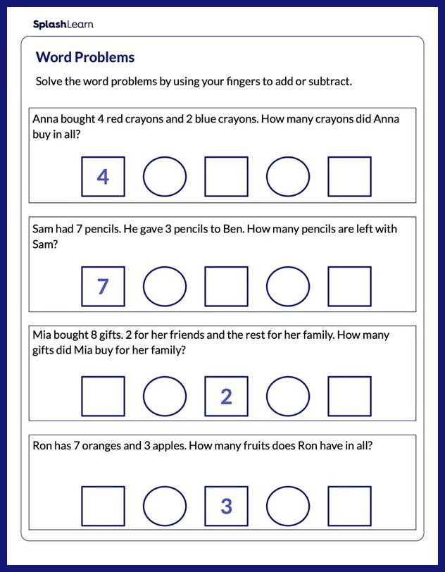 Learning School Story Problems For Kindergarteners Printable Digital Learning School Story Problems For Kindergarteners Printable Digital