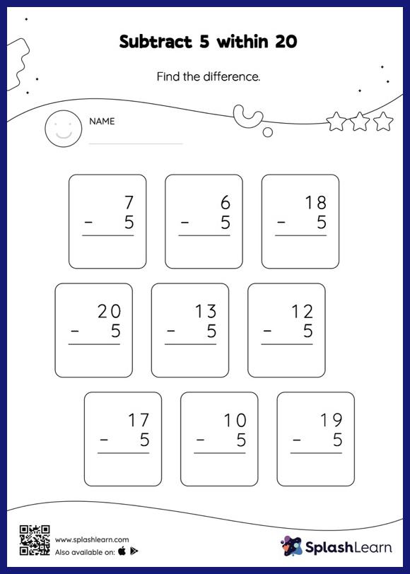 Subtraction Worksheets For 1st Graders Online SplashLearn Page 4