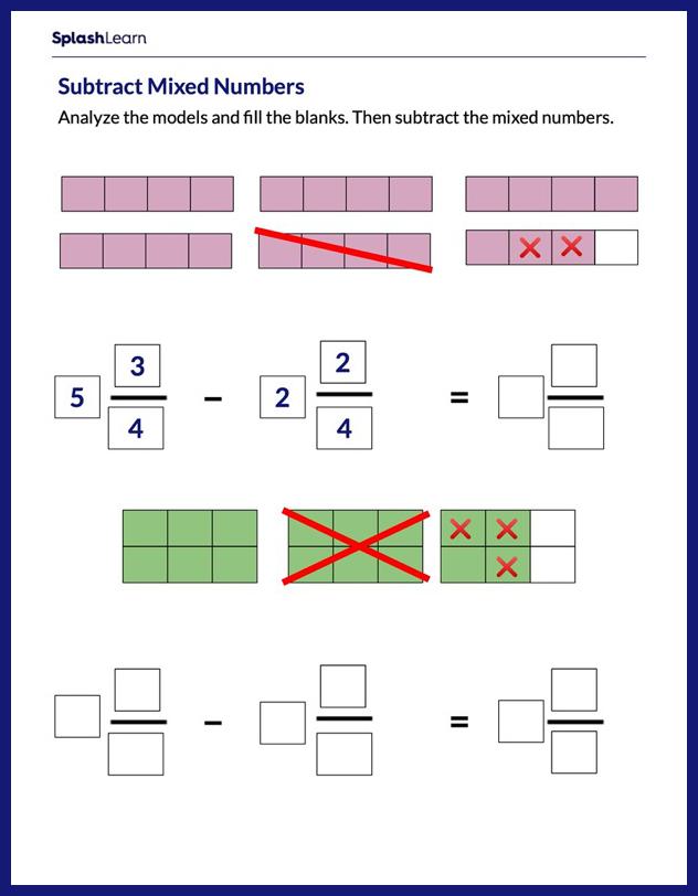 Add And Subtract Mixed Numbers Games For Kids Online SplashLearn