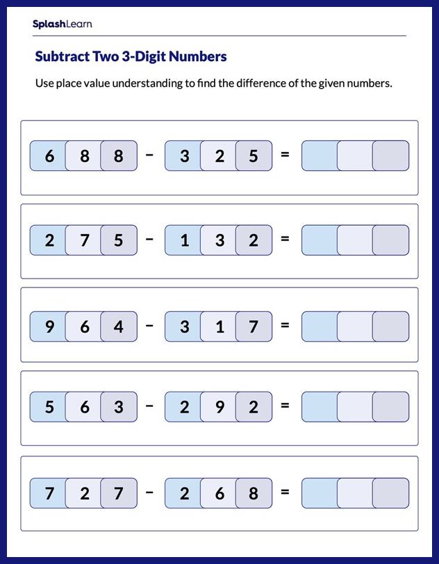 Grade 2 Math Worksheet Add And Subtract 4 Single Digit Numbers K5