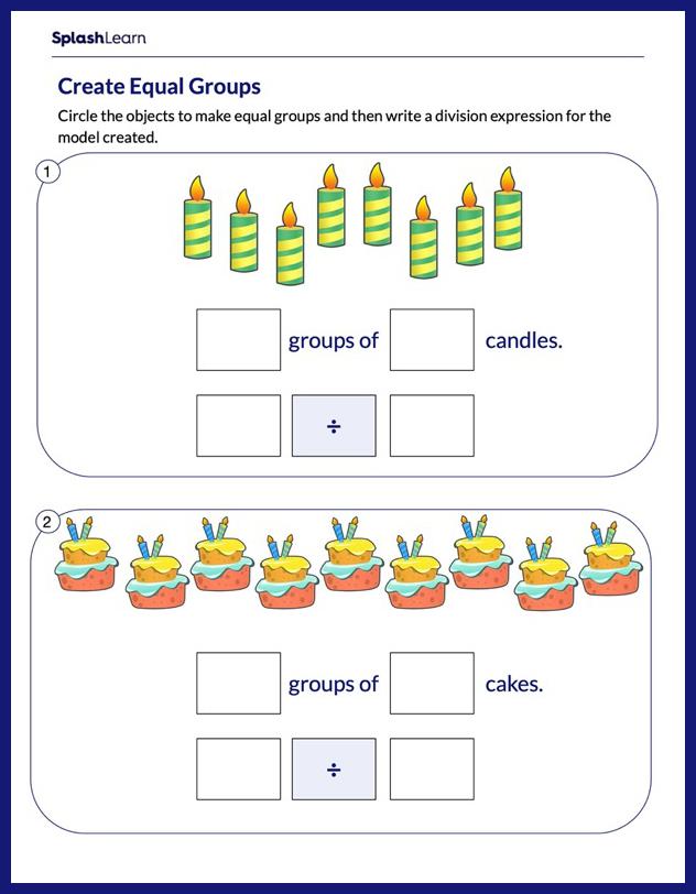Equal Groups Division K5 Learning How To Do Division Worksheets Alison Travis