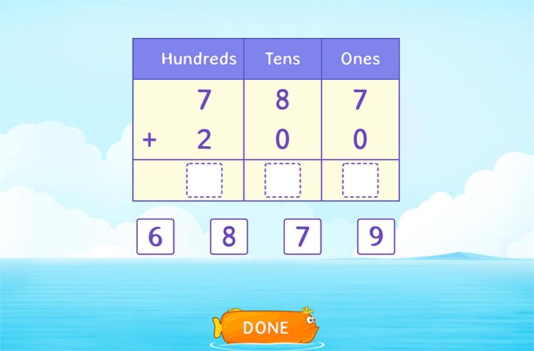  Adding 3 digit Numbers Games Online