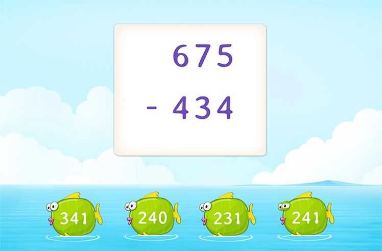 Subtract 3 Digit Numbers Game Math Games SplashLearn