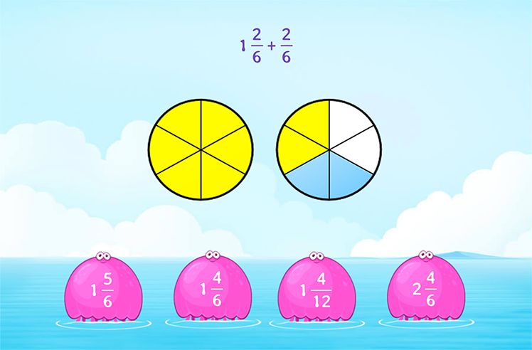 Games For Kids On Adding Mixed Numbers Online SplashLearn