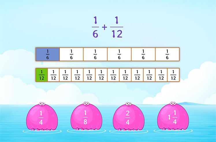 Add Fractions Using Models Game Math Games SplashLearn
