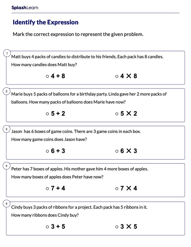 Multiplication Worksheets for Kids Online - SplashLearn