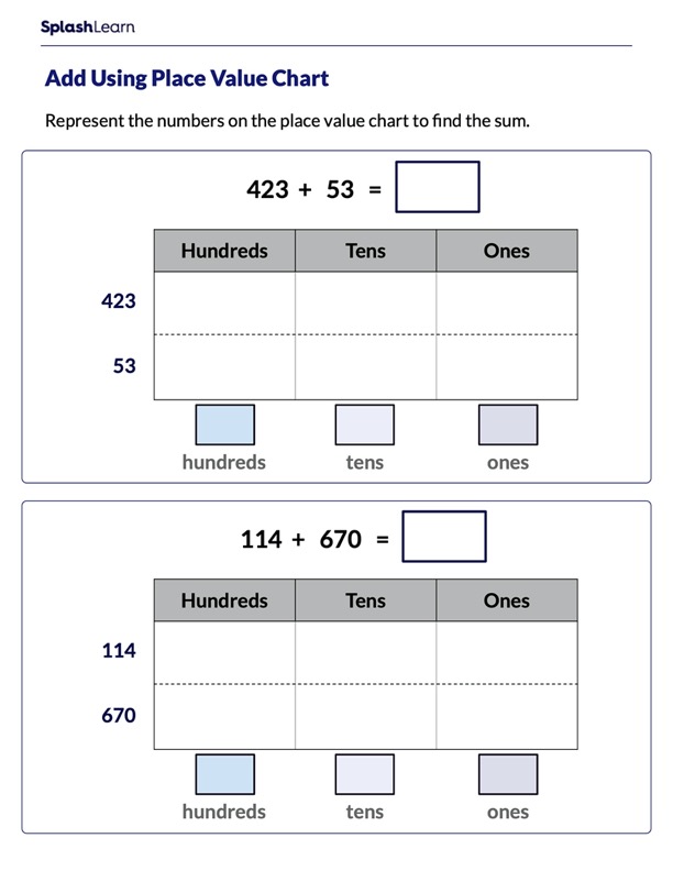 Representing Numbers Worksheet