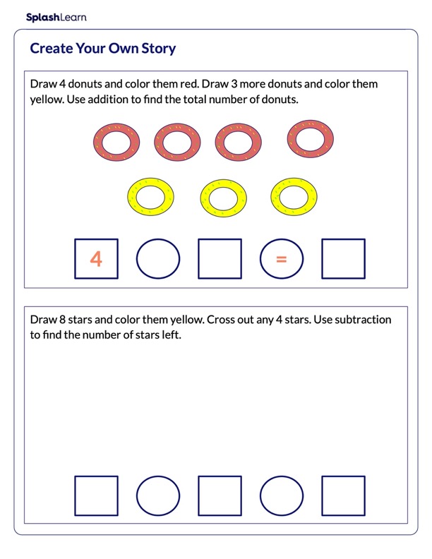 Make a Story - Math Worksheets - SplashLearn