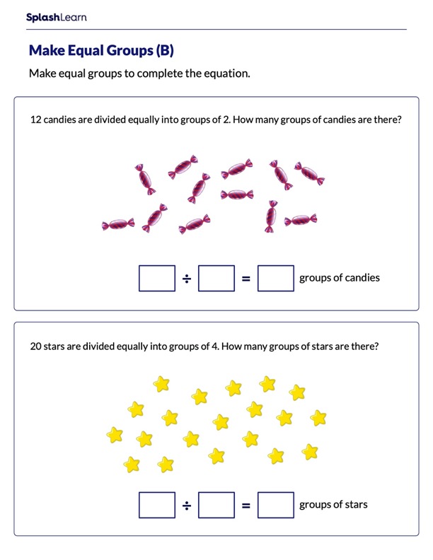 Division Worksheets for 3rd Graders Online - SplashLearn