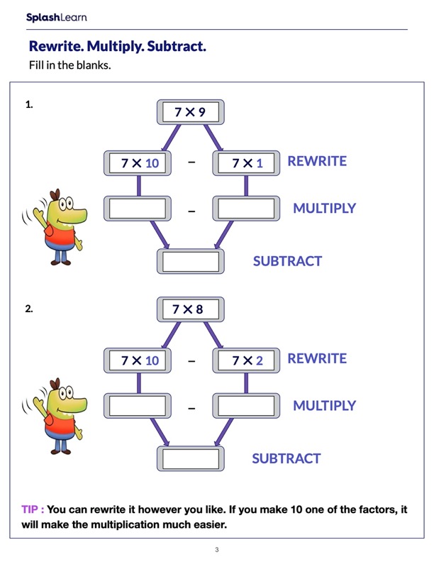 Rewrite the Expression to Multiply - Math Worksheets - SplashLearn